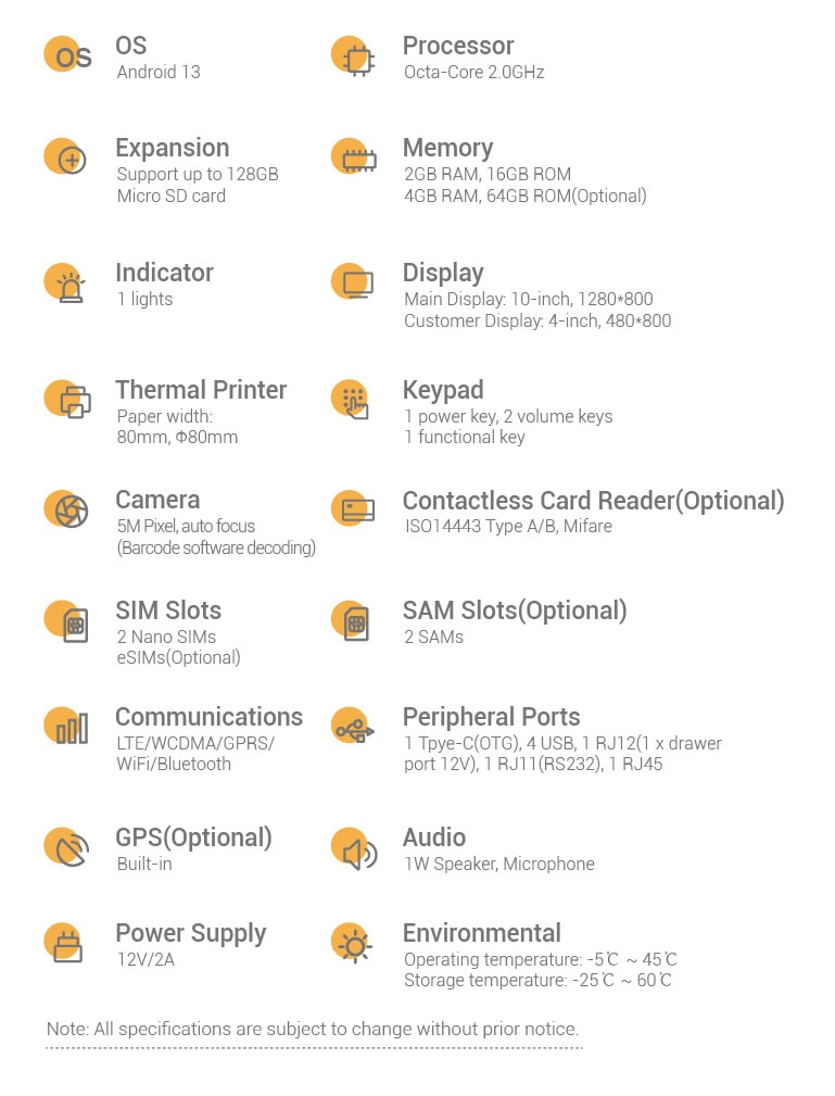 10.1-inch Desktop POS Telpo | M10 - Telpo